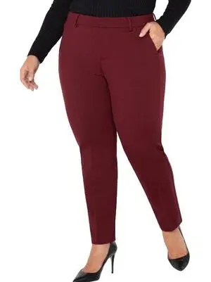 LIVERPOOL Liverpool Los Angeles Kelsey Ponte Knit Trousers Bordeaux