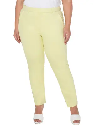 LIVERPOOL Liverpool Los Angeles Kelsey Ponte Knit Trousers Lemon Grass
