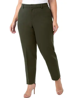LIVERPOOL Liverpool Los Angeles Kelsey Ponte Knit Trousers Olive Branch