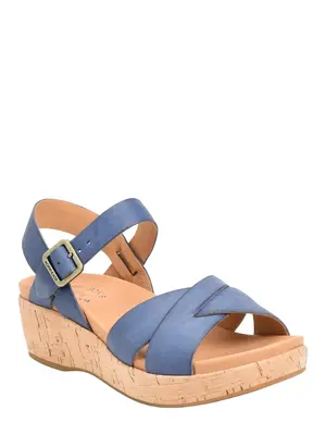 Kork-Ease® Myrna 2.0 Wedge Sandals Navy Leather