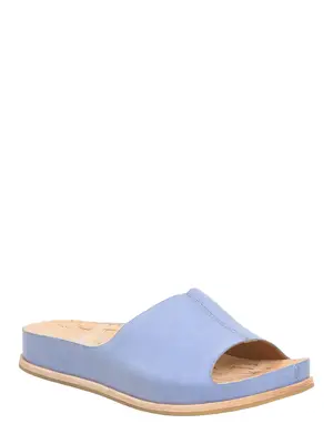 Kork-Ease® Leather Slide Sandal Teal