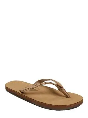 RAINBOW® Rainbow® Braided Leather Flip Flop Sierra Brown