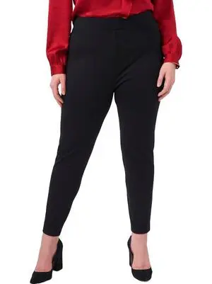 Vince Camuto High Waist Ponte Knit Leggings - Rich Black