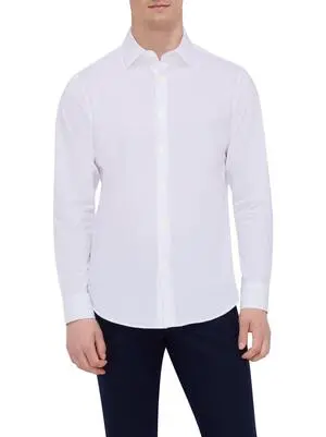 Bugatchi Ooohcotton® Solid Button-up Shirt - White
