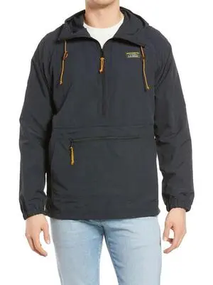 L.l.bean Mountain Classic Water Resistant Half Zip Jacket - Black