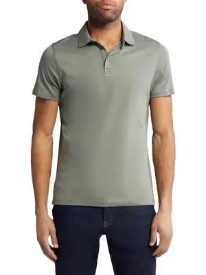 Robert Barakett Georgia Pima Cotton Polo Mulled Basil