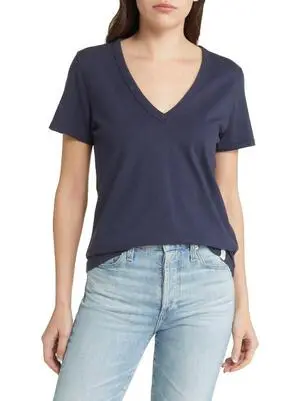 Rag & Bone The Vee Slub Cotton T-shirt - Salute
