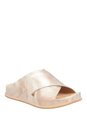 KORK-EASE® Tutsi Slide Sandal - Light Gold Metallic