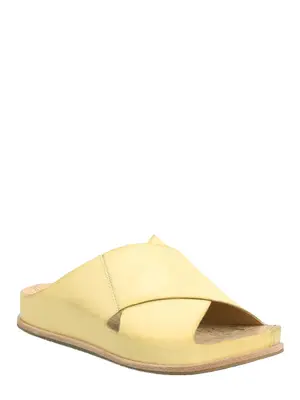 KORK-EASE® Kork-Ease® Tutsi Slide Sandal Yellow Leather