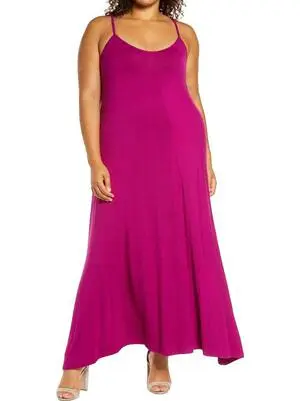 Loveappella A-line Maxi Dress - Plum