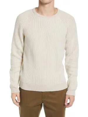 Billy Reid Fisherman Rib Crewneck Sweater - Natural