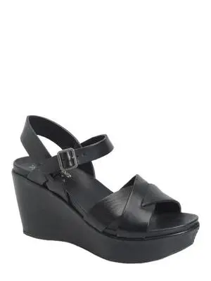 Kork-Ease® Ava 2.0 Platform Wedge Sandal - Black