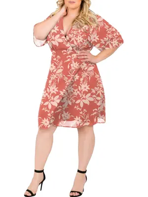 STANDARDS & PRACTICES Standards & Practices Candice Georgette Wrap Dress Brick Pink
