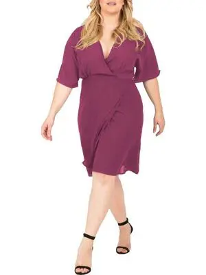 STANDARDS & PRACTICES Candice Georgette Wrap Dress - Rose