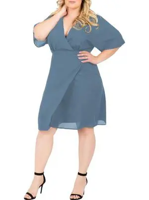 STANDARDS & PRACTICES Candice Georgette Wrap Dress - Slate