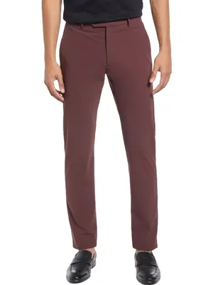 Zanella Zanella Active Stretch Flat Front Trousers Dark Red