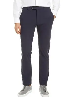 Zanella Active Stretch Flat Front Trousers - Navy