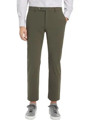 Zanella Zanella Active Stretch Flat Front Trousers Olive