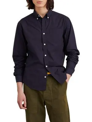 ALEX MILL Standard Button-down Shirt Dark Navy