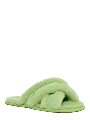 UGG Shearling Slide Slipper Parakeet Green