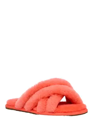 UGG Shearling Slide Slipper Vibrant Coral / Pink Lotus