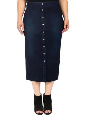 STANDARDS & PRACTICES Elain Denim Pencil Skirt - Blue