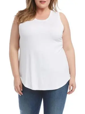 Karen Kane Shirttail Tank - White