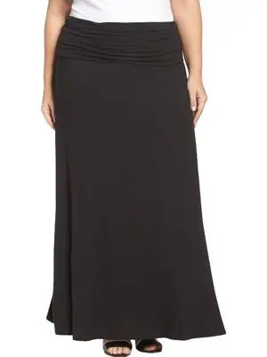 LOVEAPPELLA Loveappella Fold Over Maxi Skirt