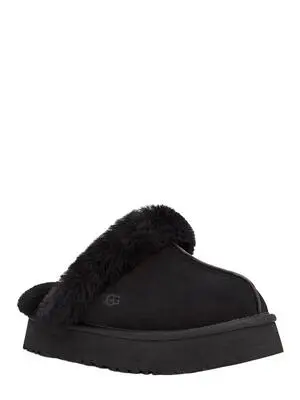 UGG UGG(r) Disquette Slipper Black Suede