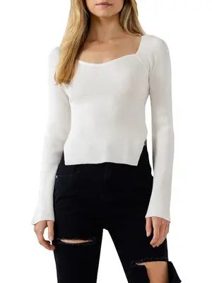 Endless Rose Endless Rose Ribbed Sweater Ivory