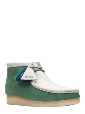 Clarks Clarks® Wallabee Moc Toe Derby Green Nubuck