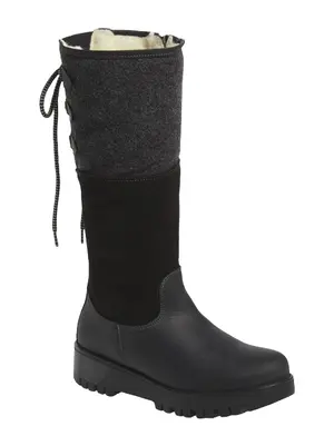 BOS. & CO. Bos. & Co. Goose Primaloft® Mid Calf Boot Black Leather