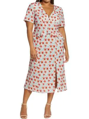 CHI CHI LONDON Chi Chi London Floral Ruffle Sheath Dress