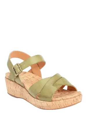 Kork-Ease® Kork-Ease® Myrna 2.0 Wedge Sandal Light Green Leather