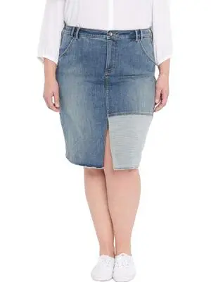 NYDJ Center Slit Midi Skirt - Clean Seline