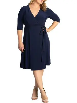 KIYONNA Essential Wrap Dress - Nouveau Navy
