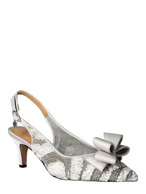 J. Reneé J. Reneé Yazmine Pointed Toe Slingback Pumps Gray