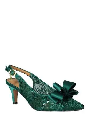 J. Reneé J. Reneé Yazmine Pointed Toe Slingback Pumps Green