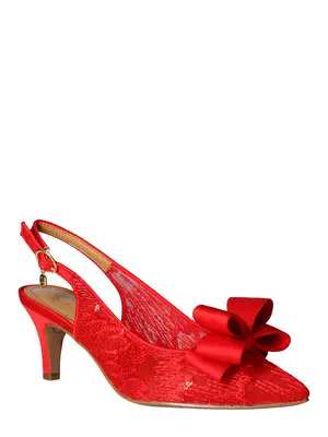 J. Reneé J. Reneé Yazmine Pointed Toe Slingback Pumps Red