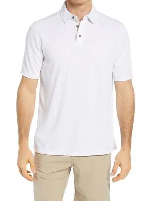 Johnston & Murphy Slub Polo - White