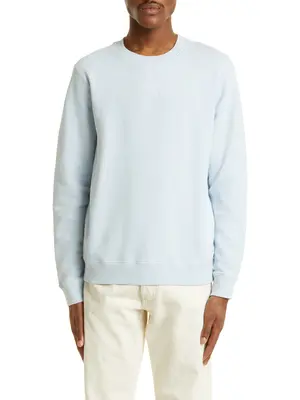 Sunspel Sunspel French Terry Crewneck Sweatshirt Pastel Blue