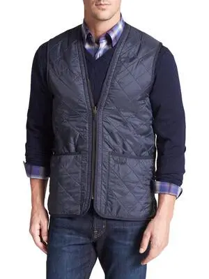 Barbour Polarquilt Relaxed Fit Zip-in Liner Waistcoat - Navy