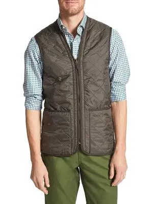 Barbour Polarquilt Relaxed Fit Zip-in Liner Waistcoat - Olive