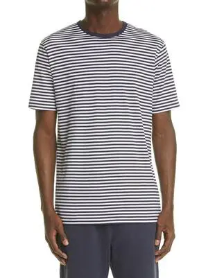 Sunspel Stripe T-shirt White/navy