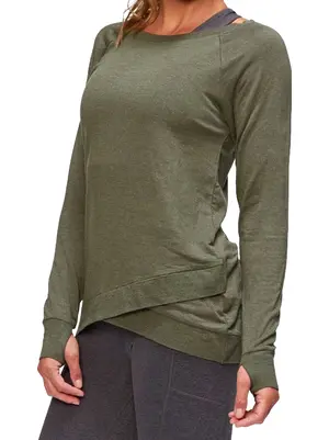 THREADS 4 THOUGHT Threads 4 Thought Leanna Feather Fleece Tunic Ranger Green