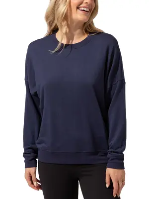 THREADS 4 THOUGHT Threads 4 Thought Cathy Boyfriend Fleece Sweatshirt Raw Denim