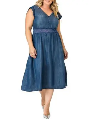 STANDARDS & PRACTICES Rosaleen A-line Dress - Navy