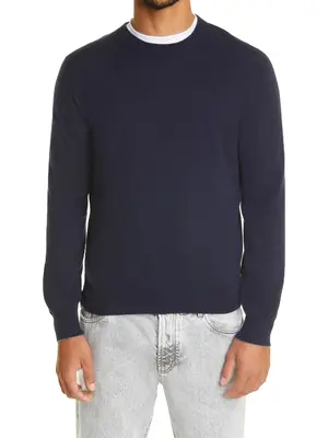 Brunello Cucinelli Brunello Cucinelli Cashmere Crewneck Sweater Navy