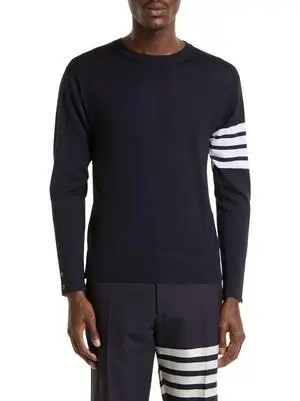 Thom Browne 4-bar Merino Wool Sweater - 415 - Navy
