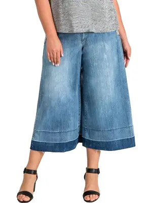 STANDARDS & PRACTICES Standards & Practices Release Hem Denim Culottes